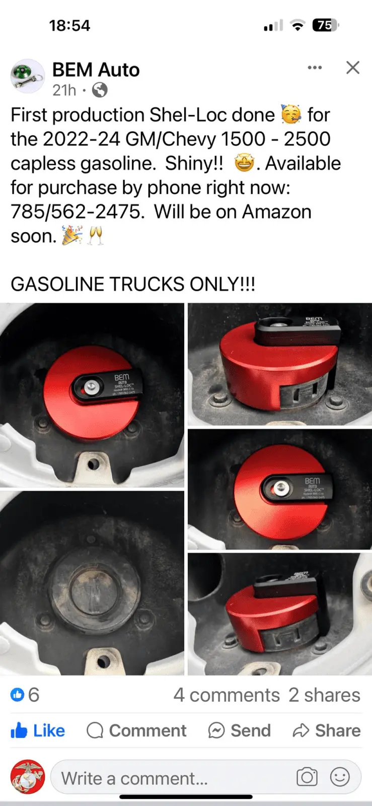 BEM cap-less fuel fill locking cap | Silverado ZR2 Forum